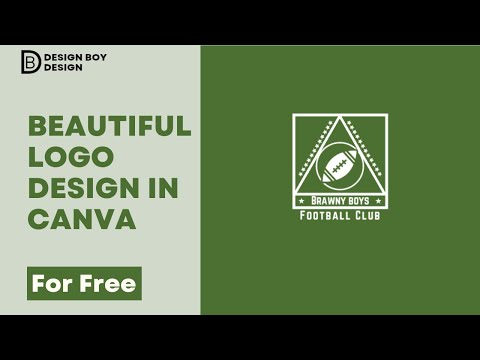 Beautiful logo design in canva mobile app | American football club logo design in canva