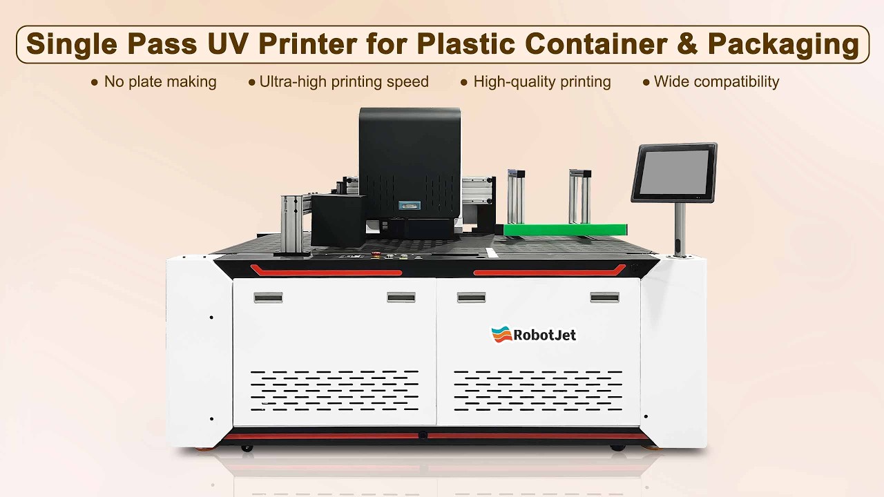 Single Pass UV Printer for Plastic Container & Packaging