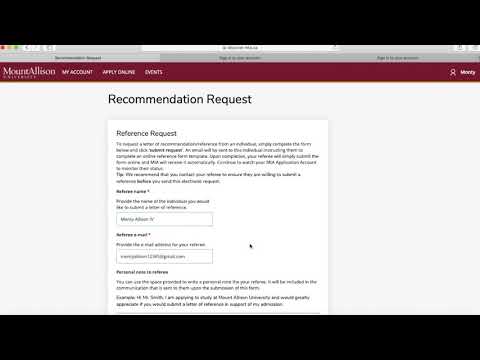 How to Request a Reference Letter - Mount Allison University