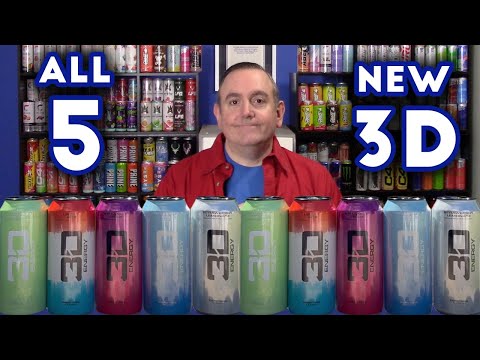 ALL 5 NEW 3D Energy Drinks Reviewed | Better than the originals?
