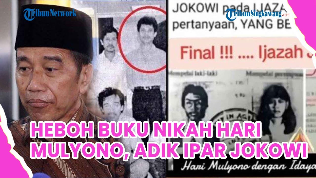 Heboh Buku Nikah Hari Mulyono, Adik Ipar Jokowi yang Sudah Meninggal, Kini Muncul Foto Aslinya