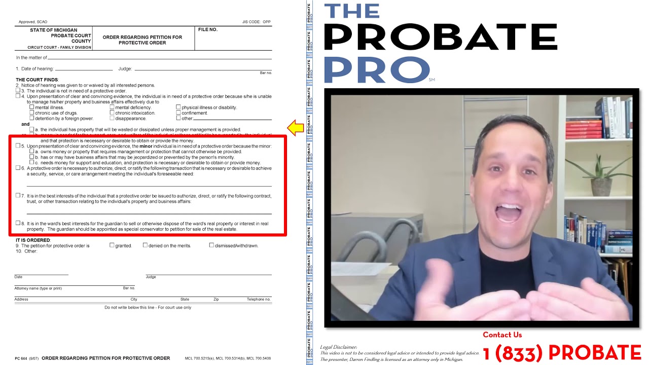 Order Regarding Petition for Protective Order