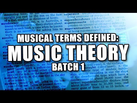 Music Theory Terms Defined, Batch #1