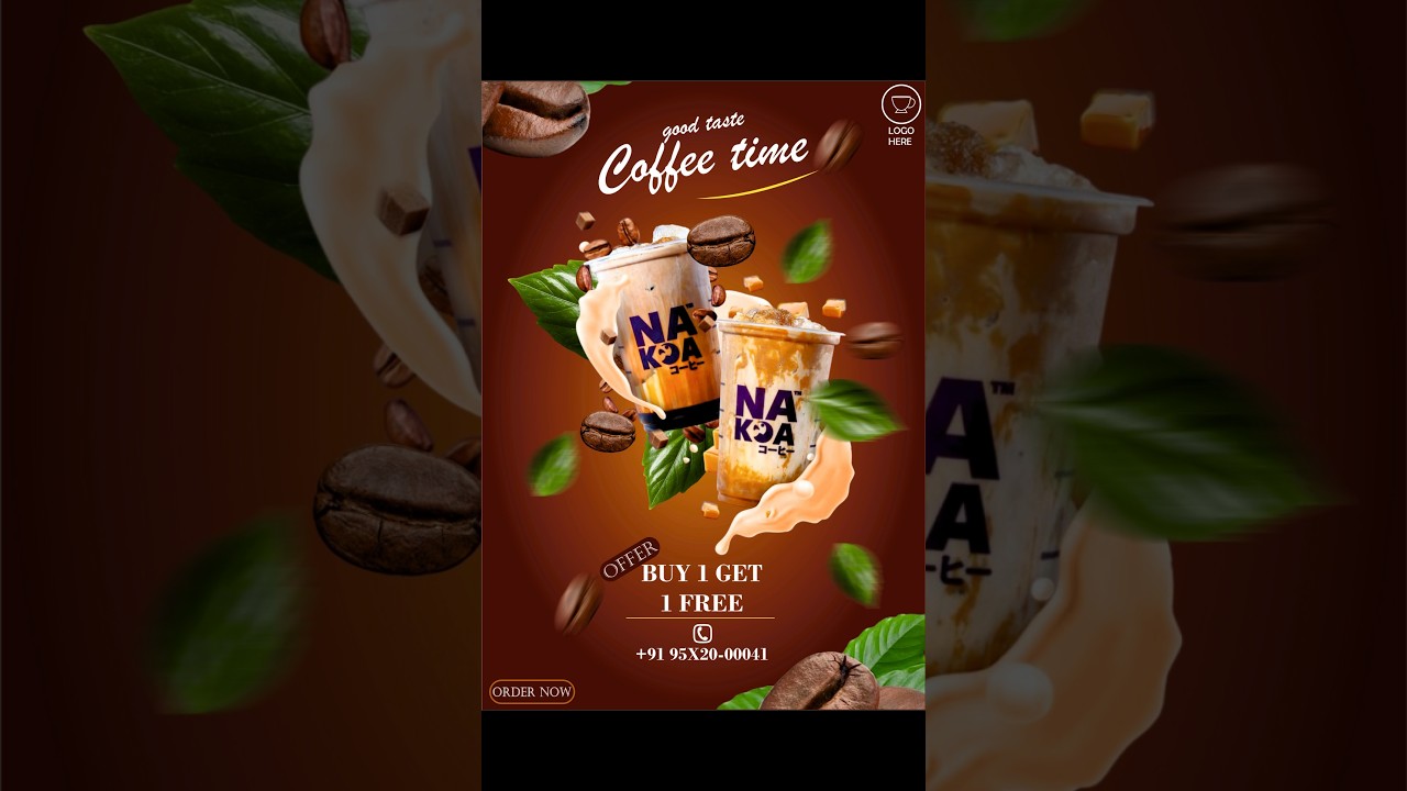 Social media post design in coreldraw 2024 | coreldraw poster design