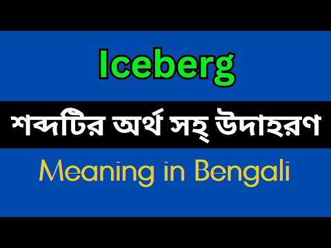Iceberg Meaning in Bengali /Iceberg Mane ki