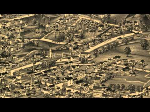 Bristol Connecticut 1889 Panoramic Bird's Eye View Map 6796