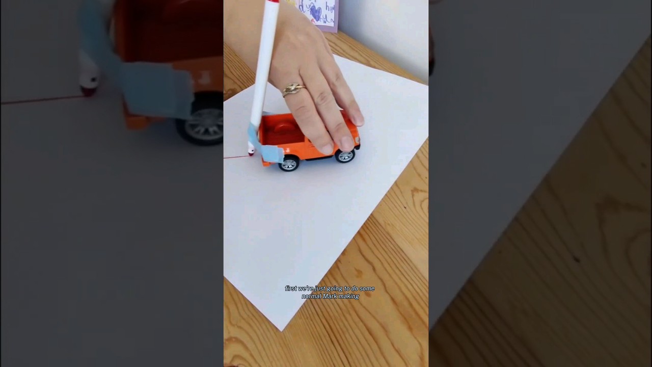 Drawing With Cars | Early Writing Skills Activity