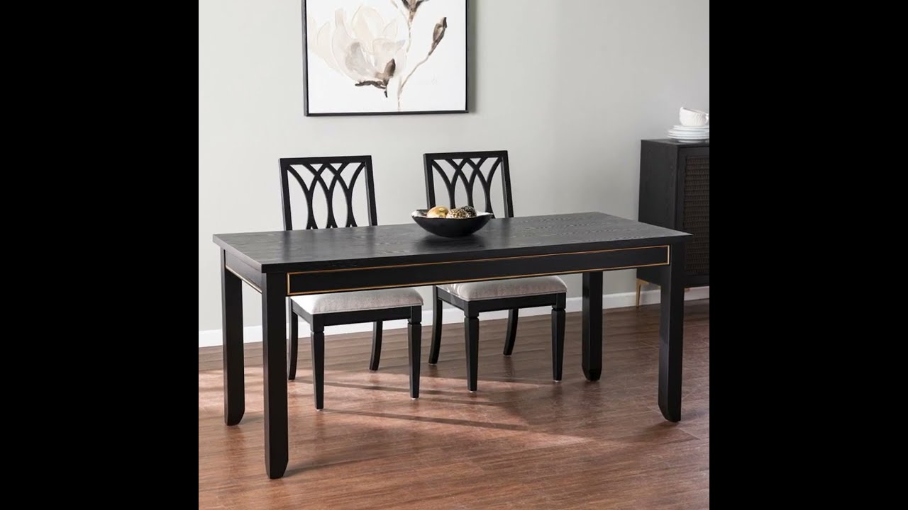 Southern Enterprises Marradi Black Rectangular Dining Table - The Classy Home