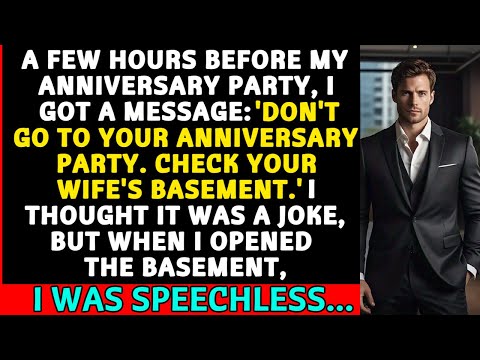 I GOT A TEXT: 'DON'T GO TO YOUR ANNIVERSARY PARTY. CHECK YOUR WIFE'S BASEMENT.' WHEN I CHECKED...