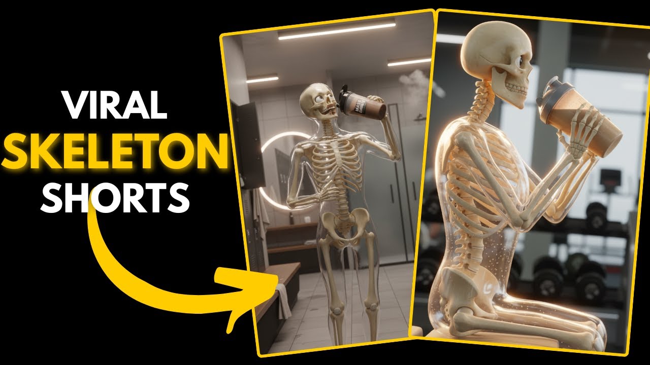 Create VIRAL Skeleton Shorts Using AI (Step-by-Step Tutorial)