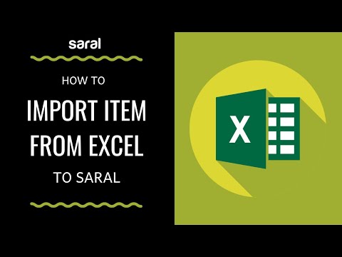 Excel import and export of ledger master to Saral