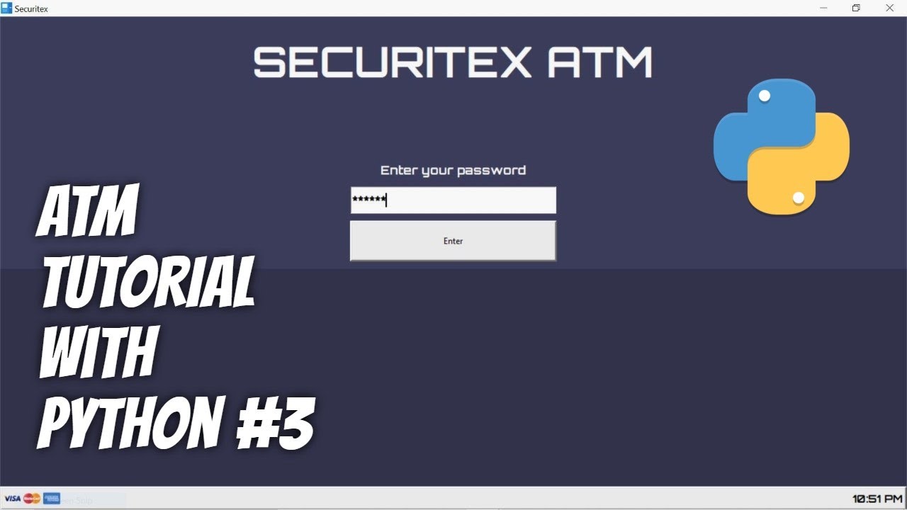Python / TKinter - ATM Machine Tutorial with Multiple Window Frames for Beginners - Part 3/6