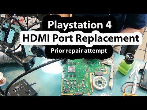 Playstation PS4 HDMI Port Connector replacement - Prior repair attempt