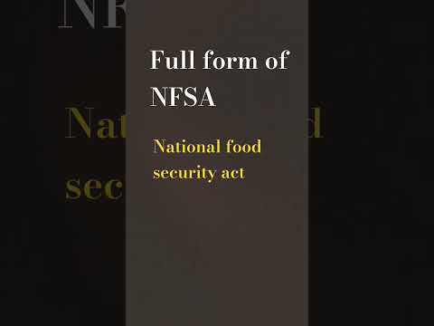 Full form of NFSA