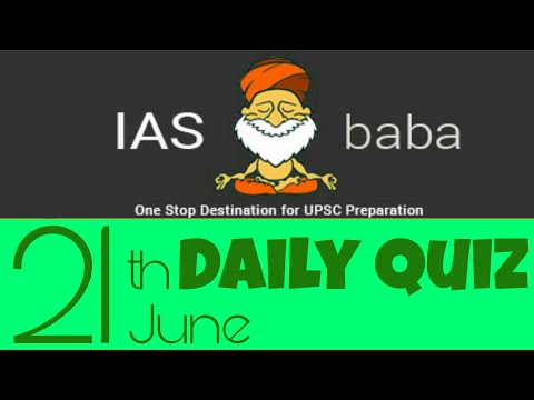UPSC Quiz- 2019 : IASbaba’s Daily Current Affairs Quiz [Day 6]