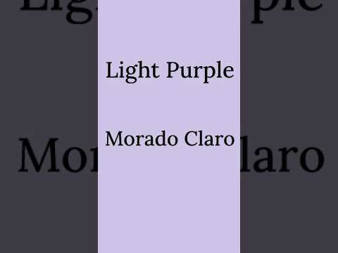 Learn How to Say Light Purple in Spanish | #shorts #spanish