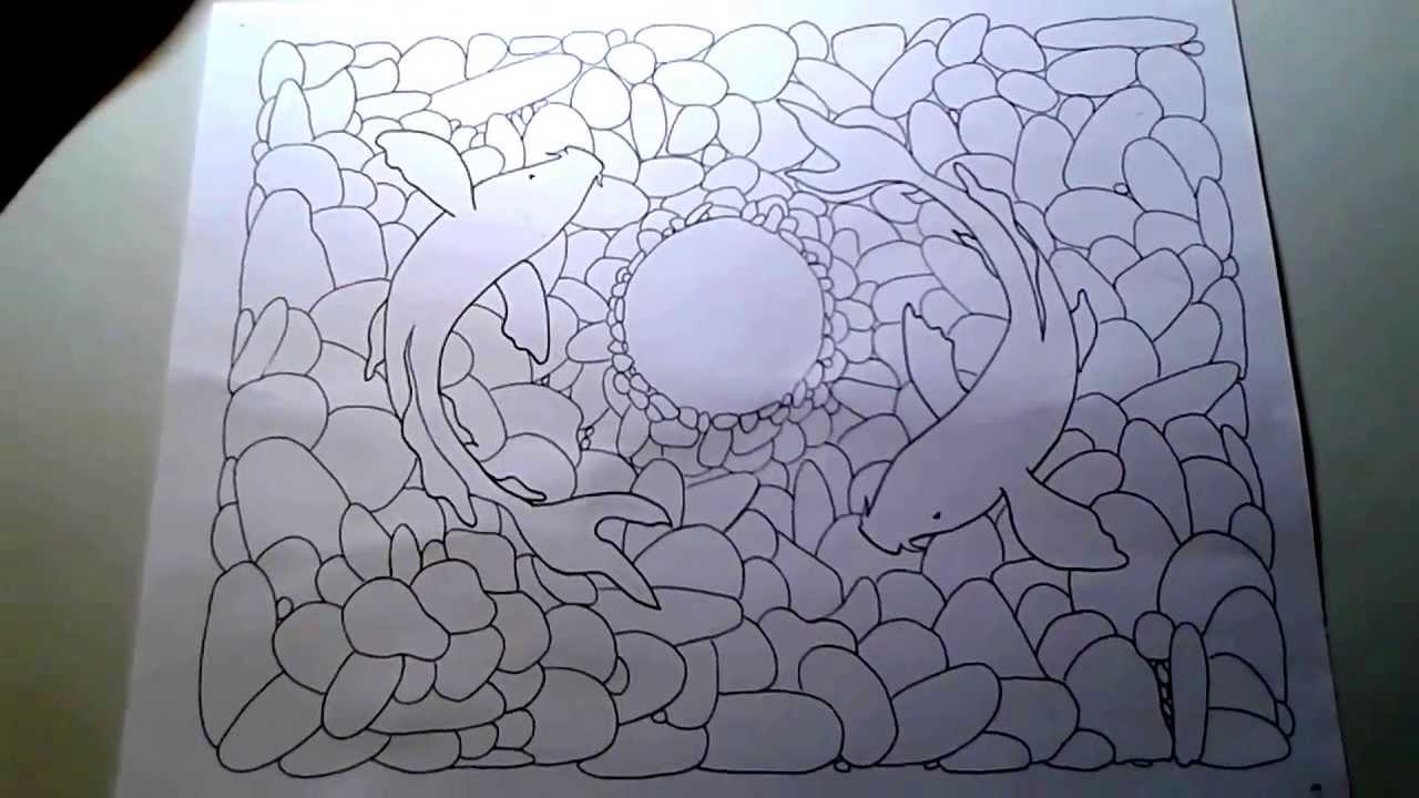 koi colouring page video