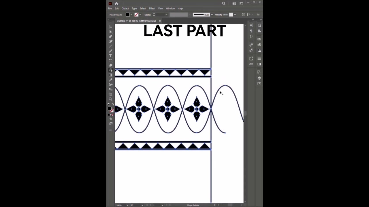 Creating Brush Pattern in adobe illustrator #illustration #adobeillustrator #shortfeeds