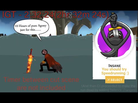 So I speedran Stick War 3 Campaign on Insane difficulty without level skipping (IGT in description)