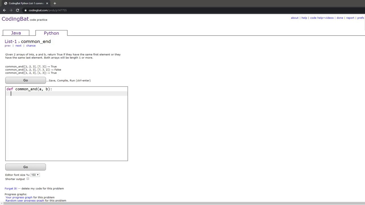List-1 (common_end) Python Tutorial || Codingbat.com