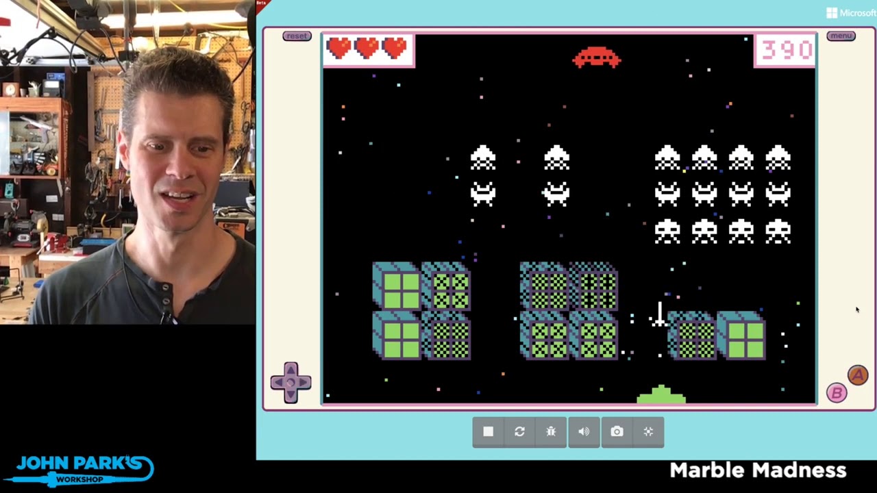 MakeCode Arcade Game of the Week: Space Invaders @adafruit @johnedgarpark #adafruit #makecode