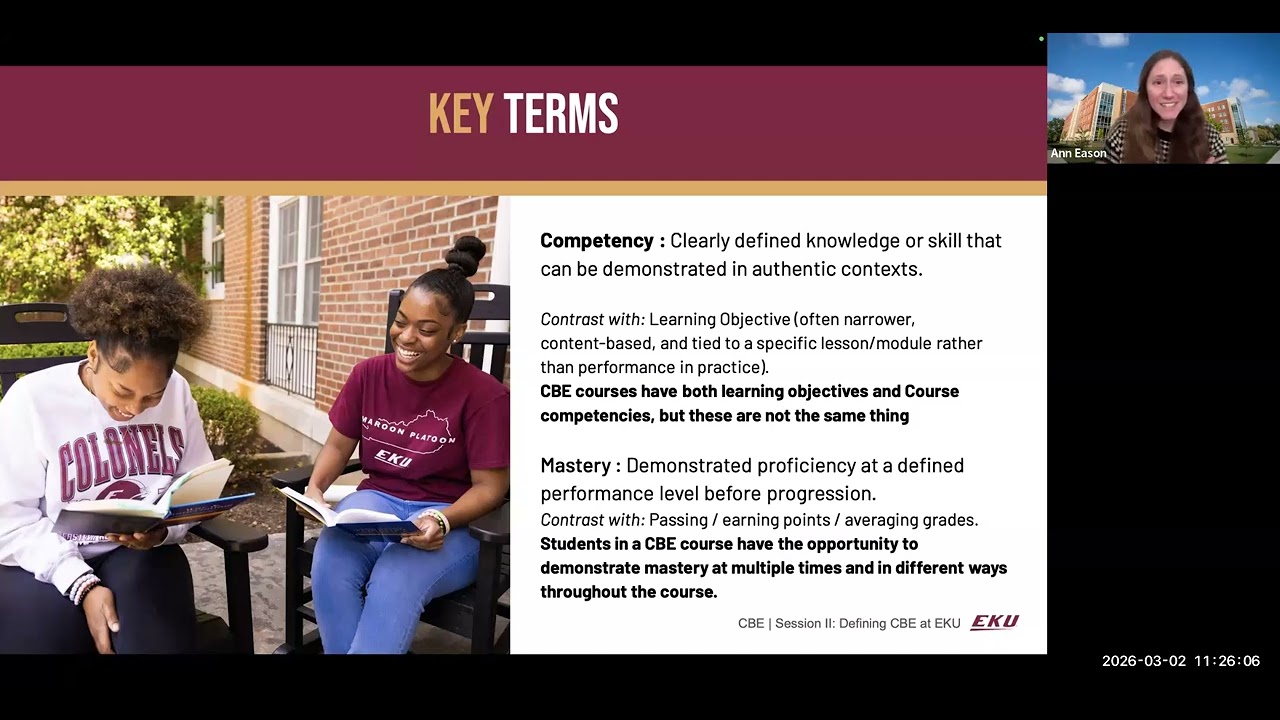 Defining Competency-Based Education (CBE) for EKU