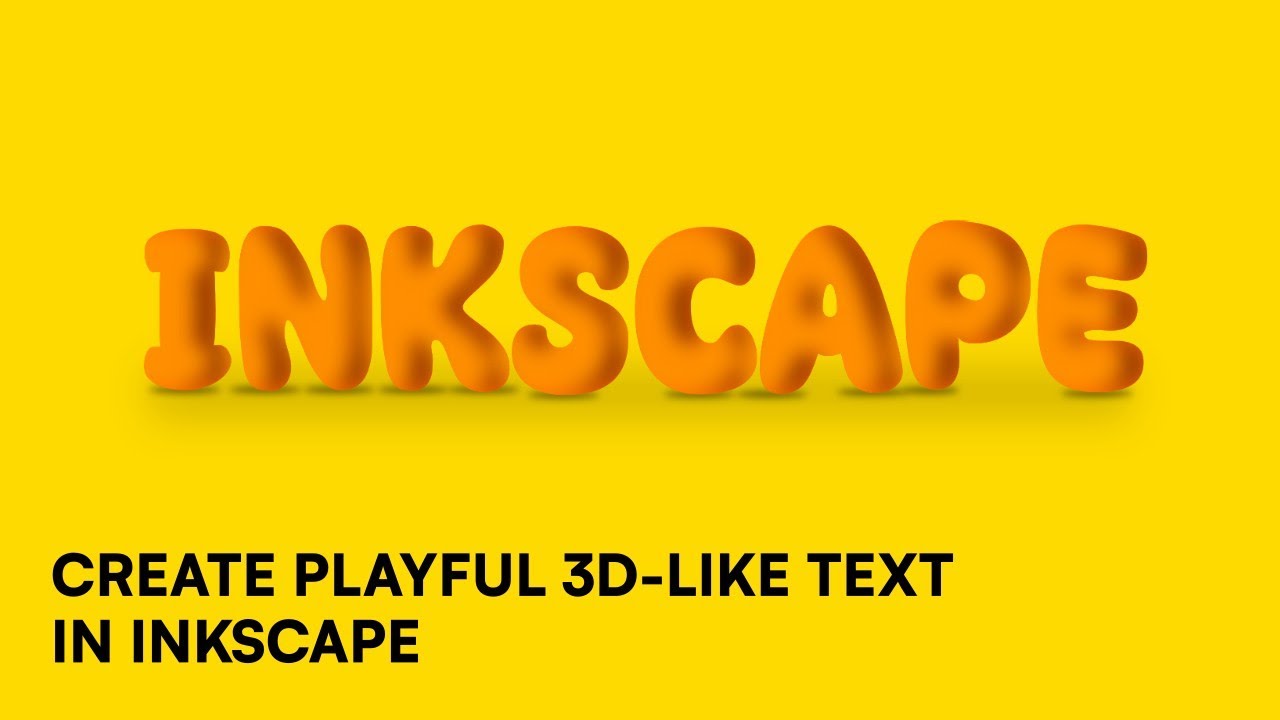 Playful 3D-Like Text Effect in Inkscape | Tutorial