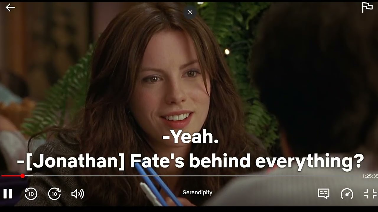 Serendipity - in the cafe (with subtitles and script)