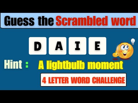 Can you guess the 4 Letter scrambled words 🤔✅| Unscramble challenge| Word mystery