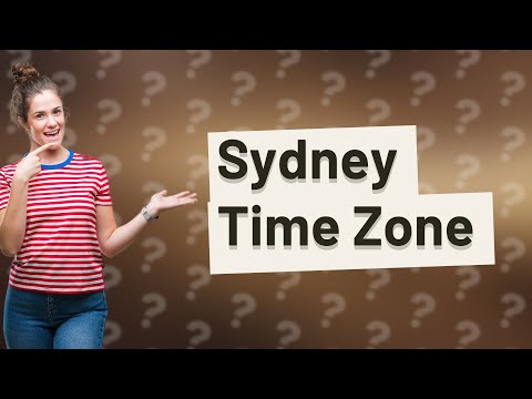 What time zone is used in Sydney?