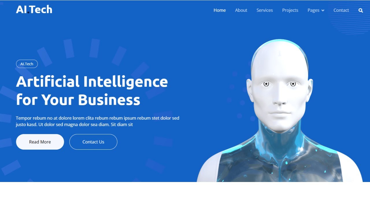 How to Make a Artificial Website Template in HTML CSS and Javascript | Source code