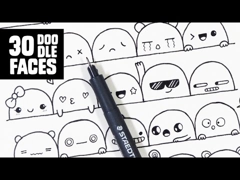 30 Cute Faces / Expressions to Doodle – Study ideas