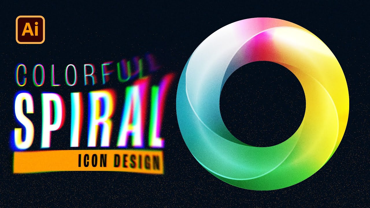 Create AMAZING Colorful Spiral Icon | Illustrator Tutorial