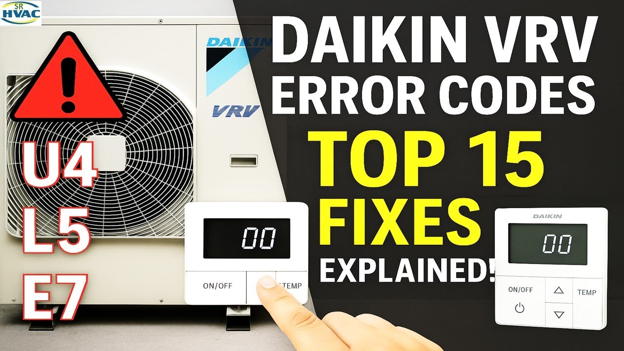Daikin VRV Error Codes Explained | Top 15 Codes and How to Fix Them