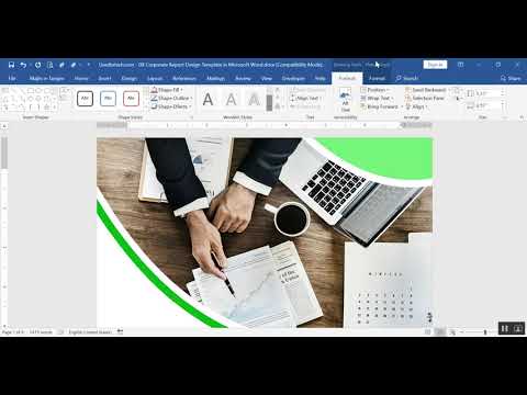 Free Photoshop-like Corporate Report Design Template in Ms Word