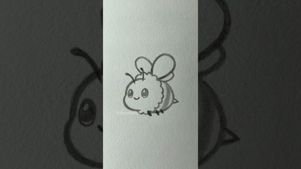 Cute Things to Draw When Bored - day 38 #easy #cute #sketch #art #drawing #tutorial #cutethings #bee