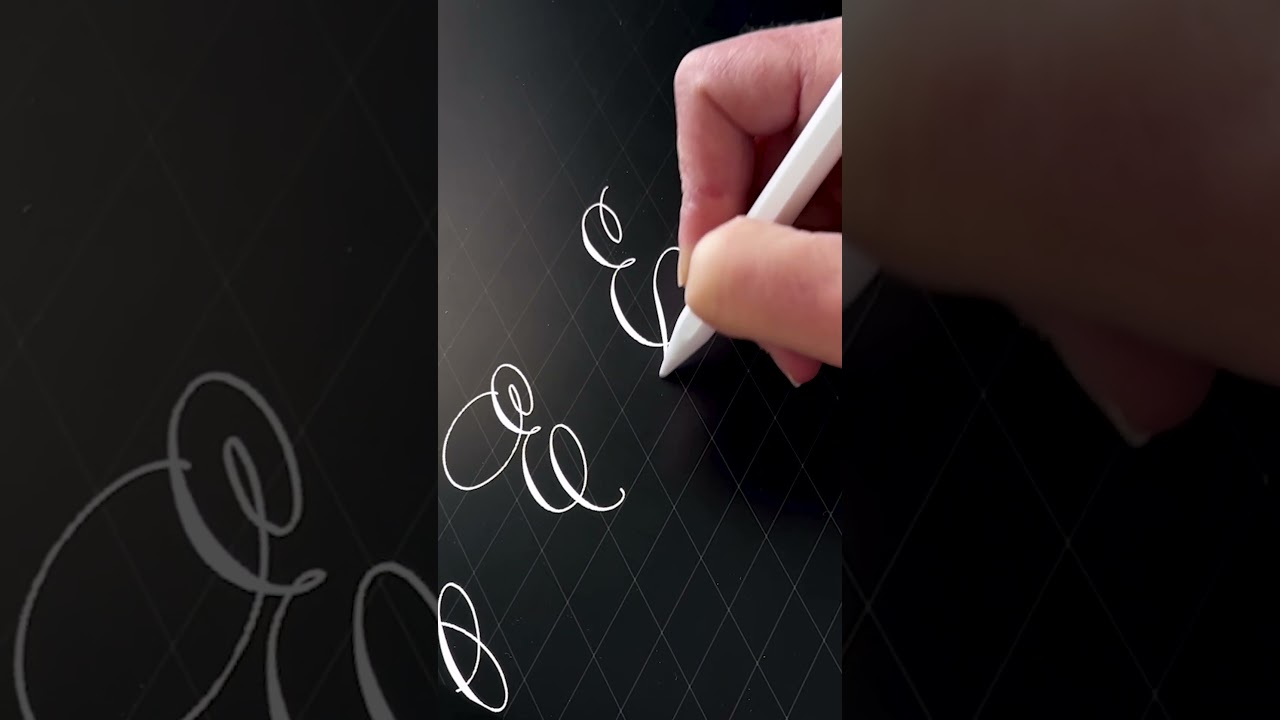 Calligraphy Capital Letter E Flourishes (7 Ways) #calligraphy #ipadlettering