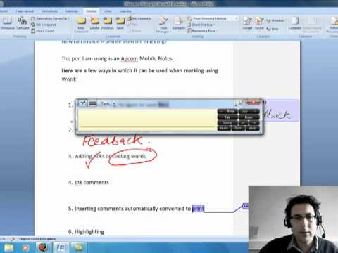 How to use an e-pen for marking in Word | Reflections on e-learning