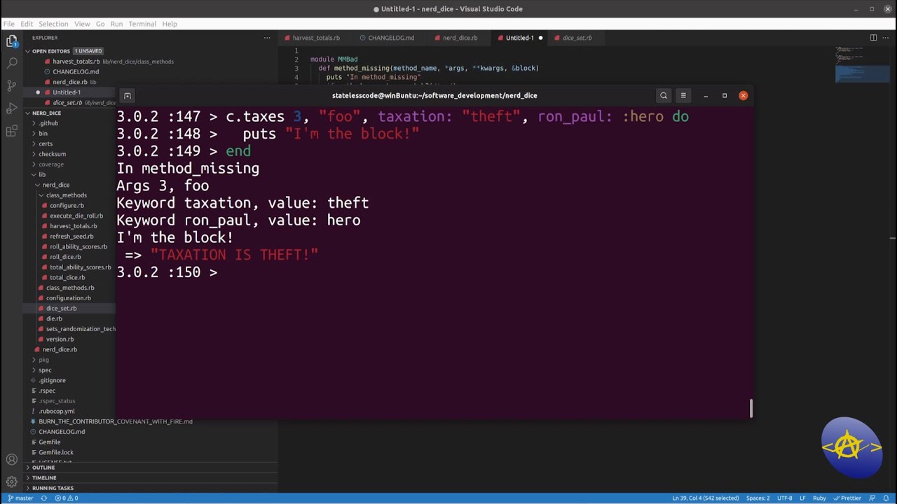 Codecast: Create a RubyGem 66: Overview of Metaprogramming using method_missing