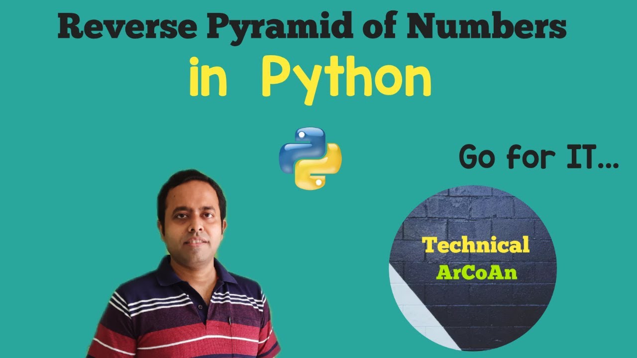 Reverse Pyramid of Numbers in Python | Number Pattern Problem | Python Language