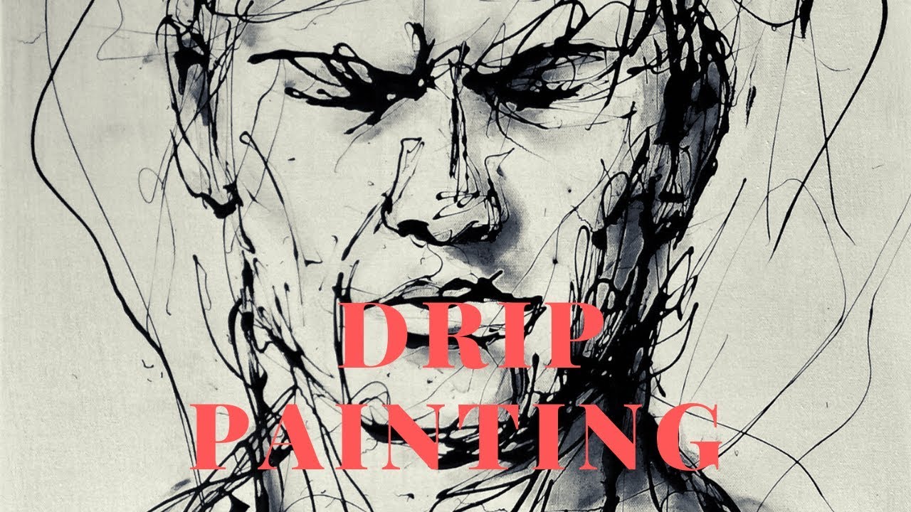 Drip painting by drip painting artist Ole Hedeager