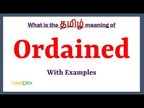 Ordained Meaning in Tamil | Ordained in Tamil | Ordained in Tamil Dictionary |