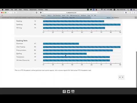 Pearson PTE - A - Scored Practice Test A Complete Scored Practice test - Results