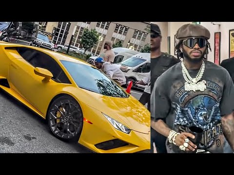 See the Lamborghini DIAMOND PLATNUMZ is Driving in the USA 🇺🇸