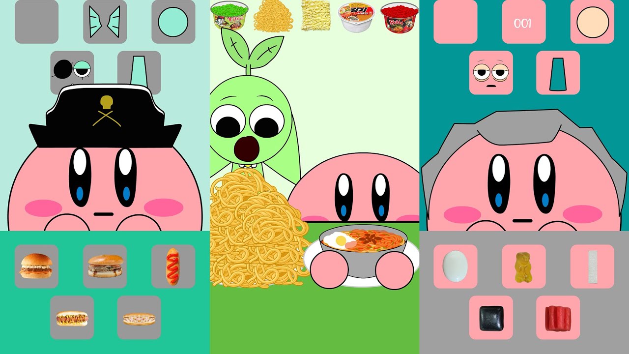 Incredibox Sprunki Meets Kirby: The Ultimate Transformation | ASMR Mukbang with Emoticon Food