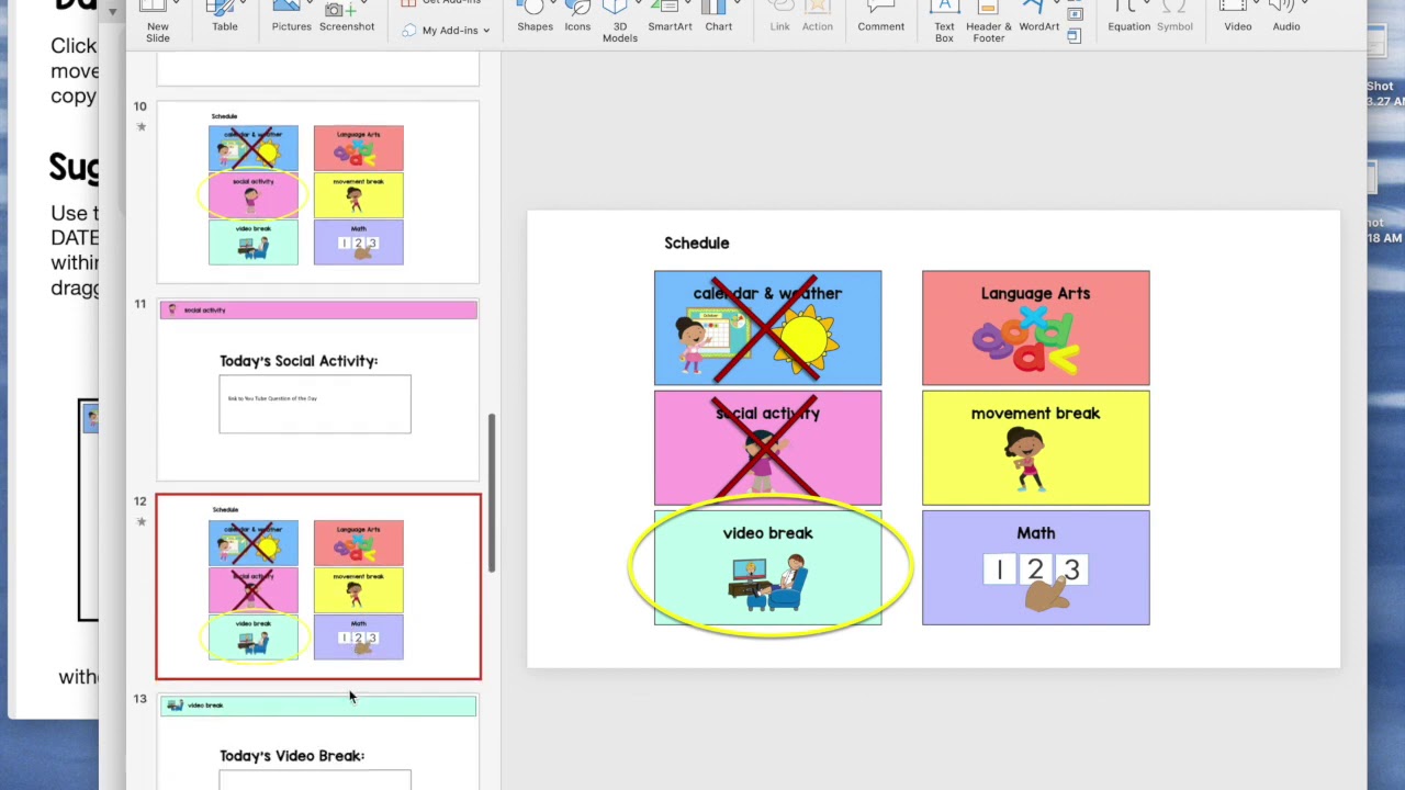 Daily Schedule Template Video Tutorial