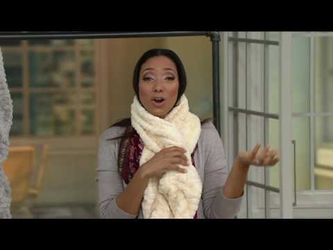Collection 18 Textured Faux Fur Boa Scarf on QVC
