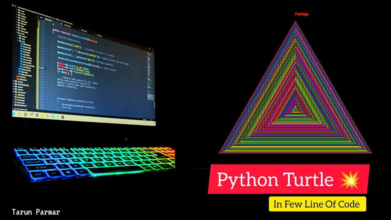 Python Turtle Graphics Tutorial l Python Turtle Full Tutorial | Python Pentagon Code