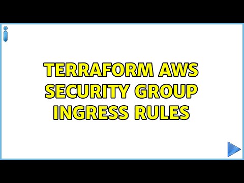 Terraform AWS Security Group Ingress Rules