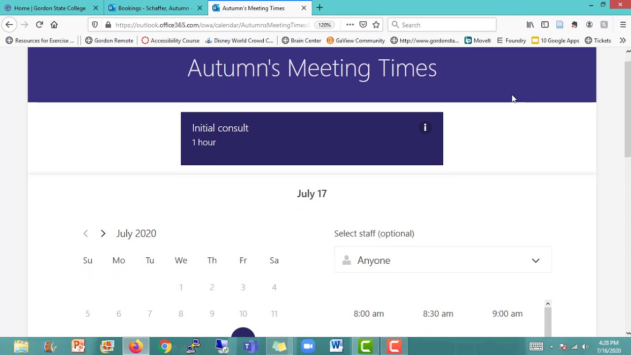 Bookings: Creating a Booking